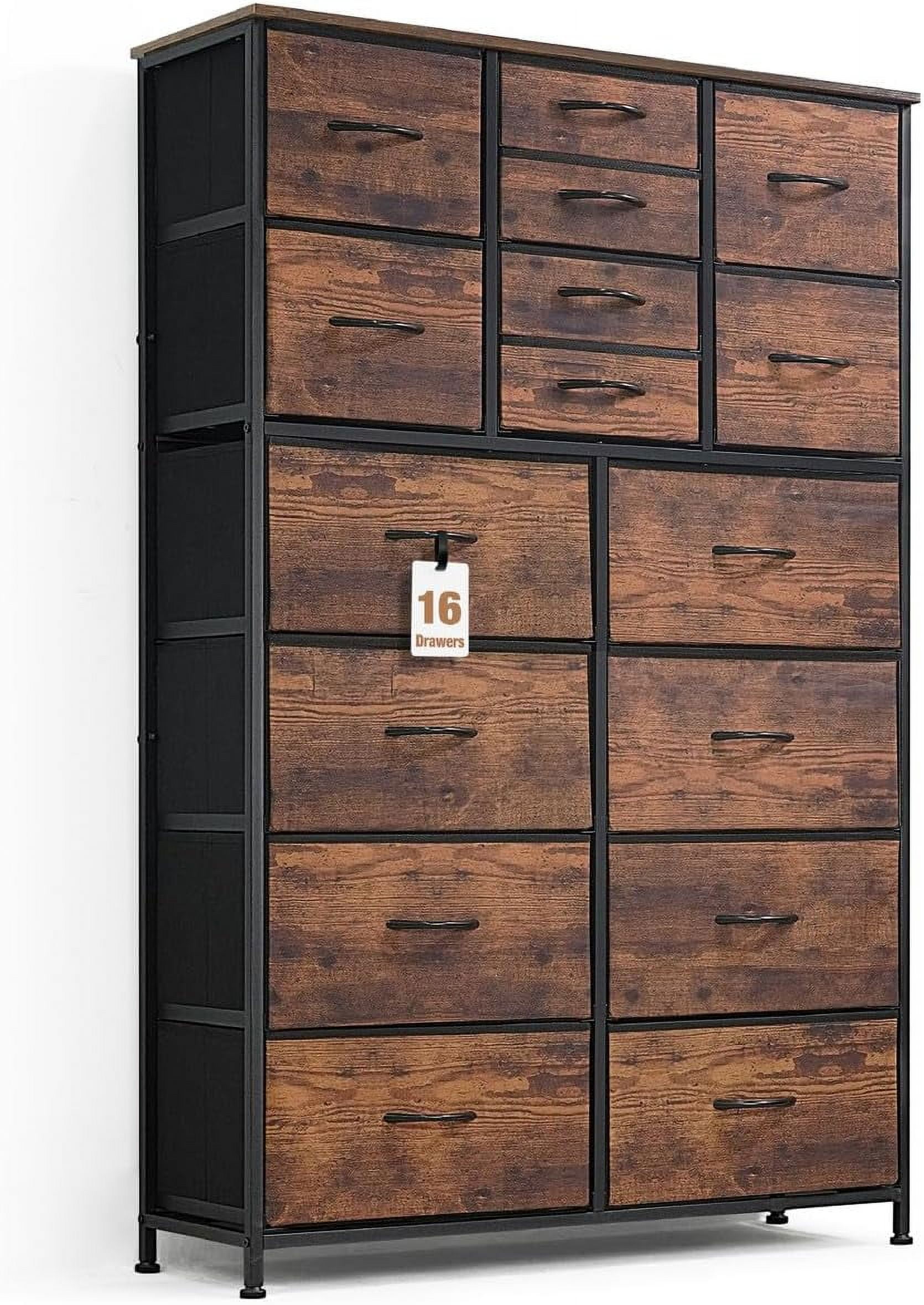 CAPHAUS Drawer Storage Tower w/ 16 Fabric Bins, Office Drawer, Sorting ...