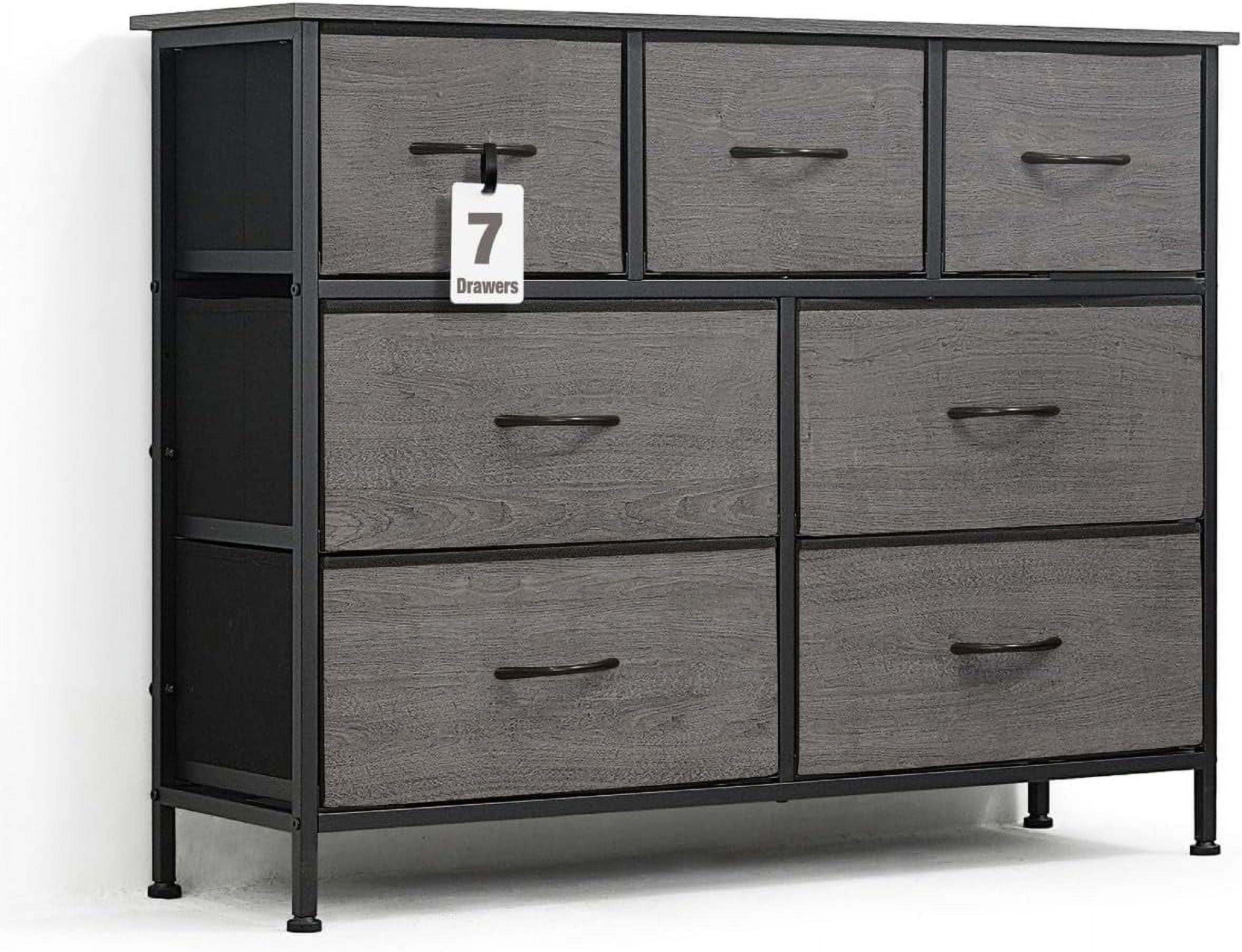 CAPHAUS Drawer Storage Tower w/ 7 Fabric Bins, Office Drawer, Sorting ...