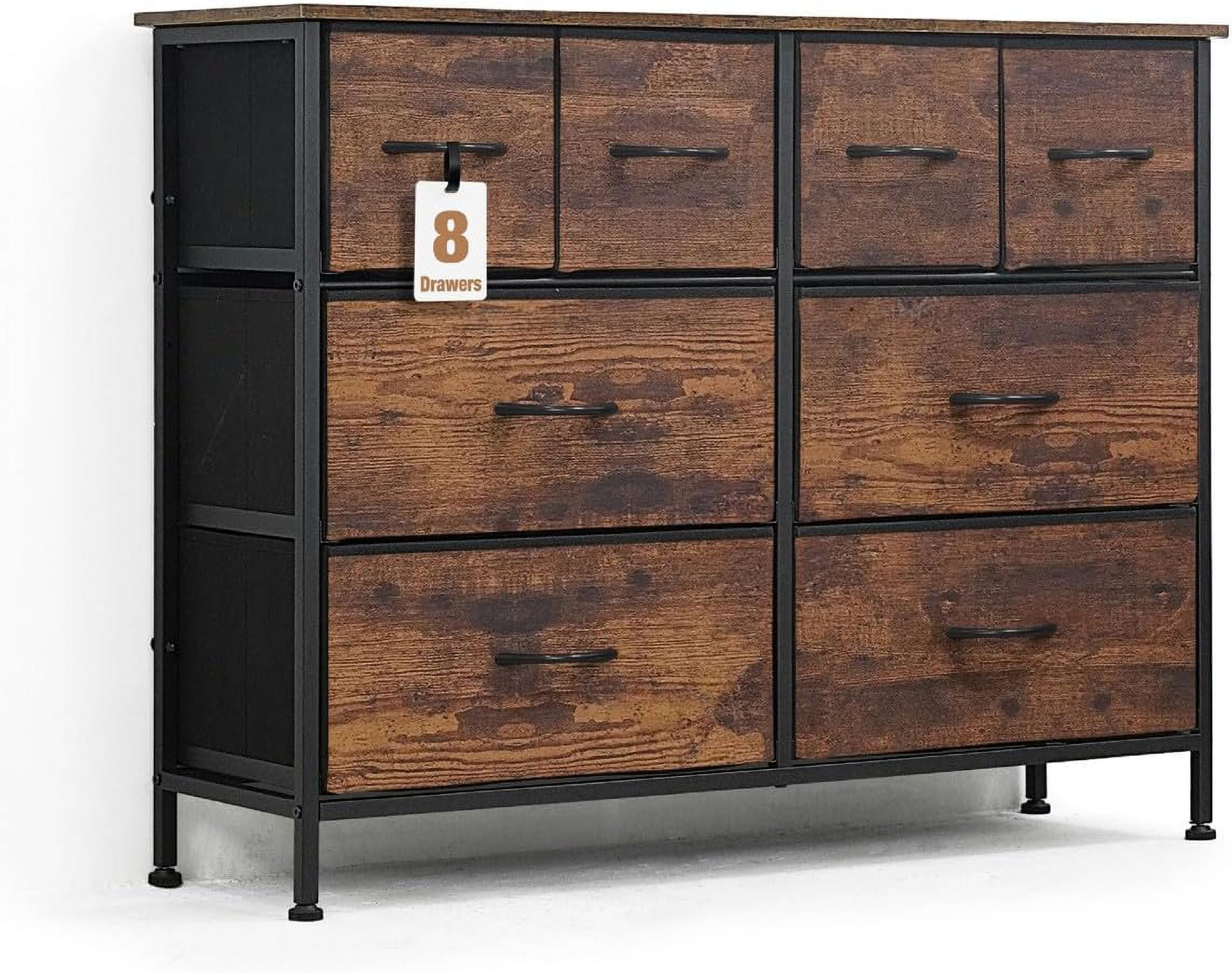 CAPHAUS Drawer Storage Tower w/ 8 Fabric Bins, Office Drawer, Sorting ...