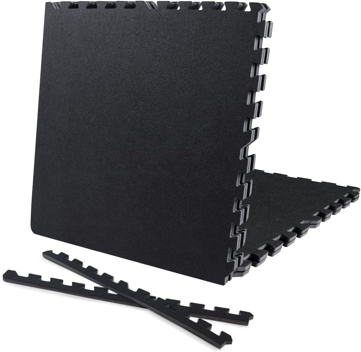 CAPHAUS EVA Foam Floor Tiles with Carpet Top, 24 Inch x 24 Inch Carpet ...