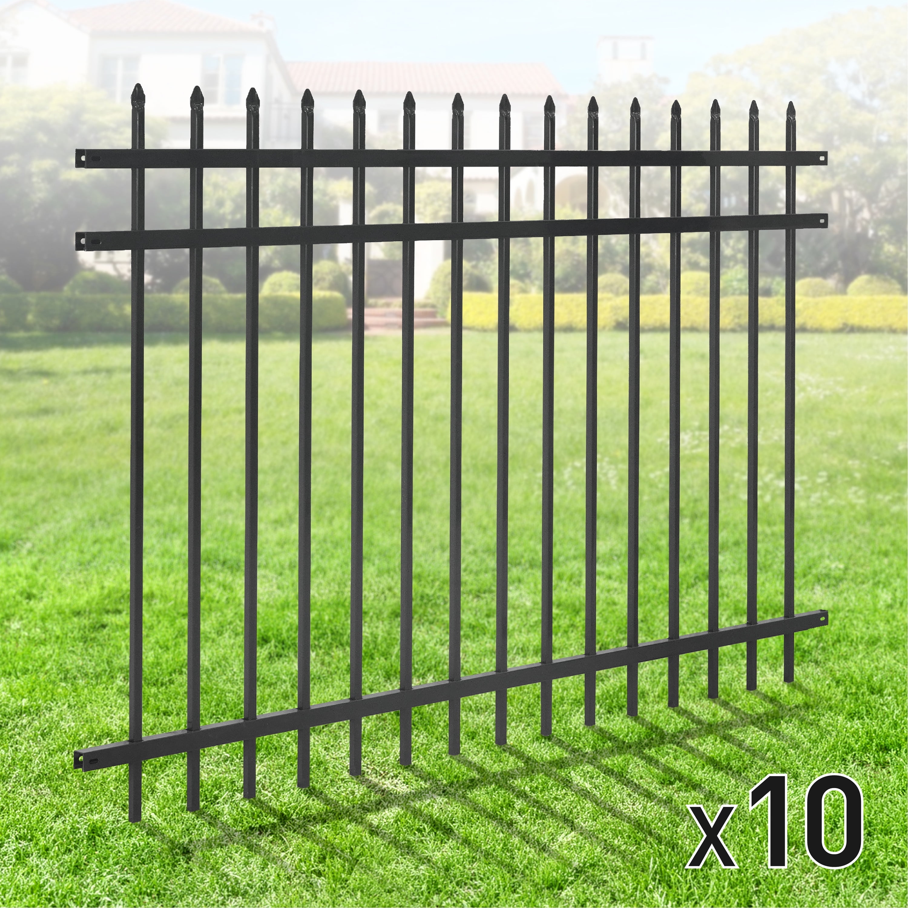 CAPHAUS Heavy Duty Pinnacle Fence Barrier Panel, 4FT Height X 6FT Width ...