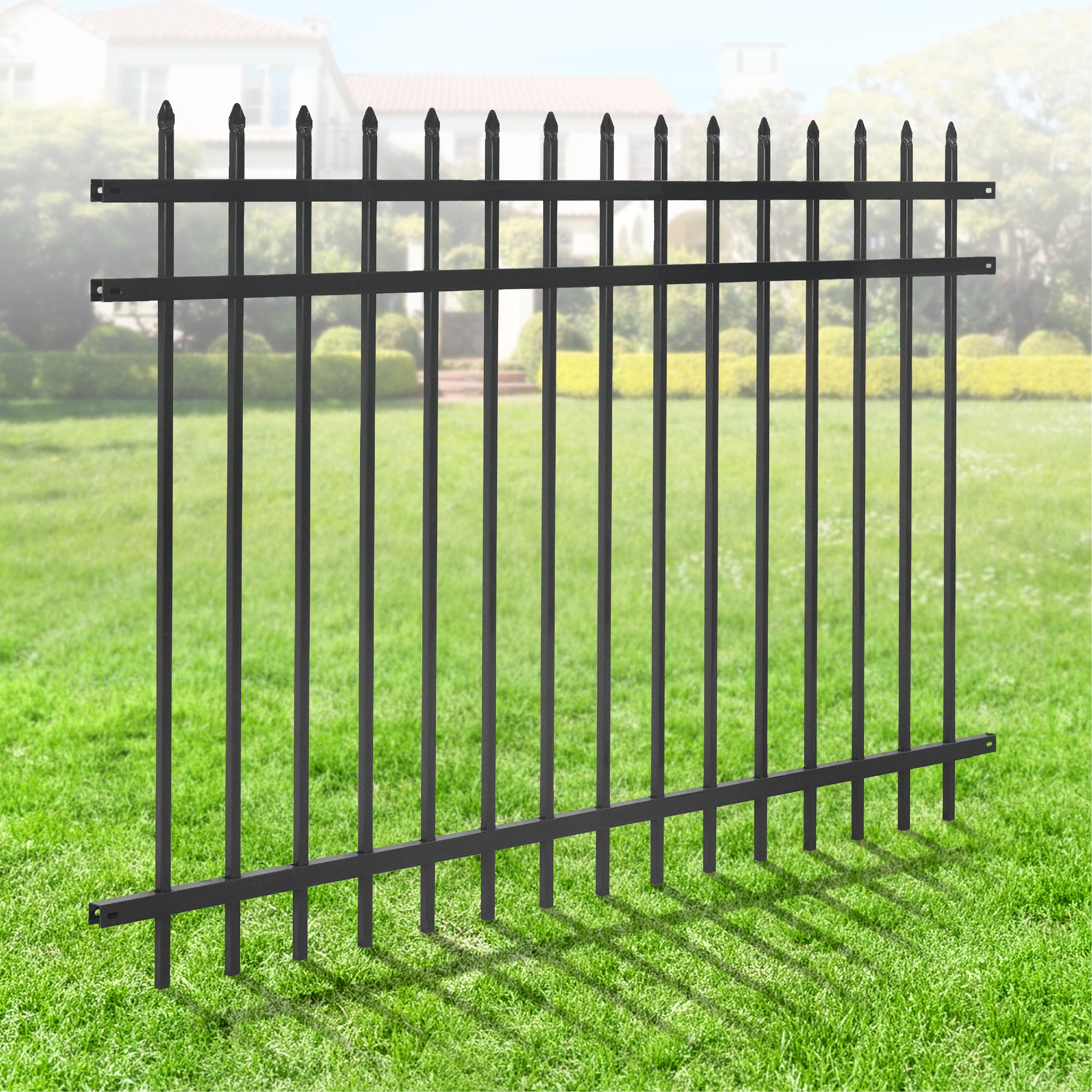 CAPHAUS Heavy Duty Pinnacle Fence Barrier Panel, 4FT Height X 6FT Width ...