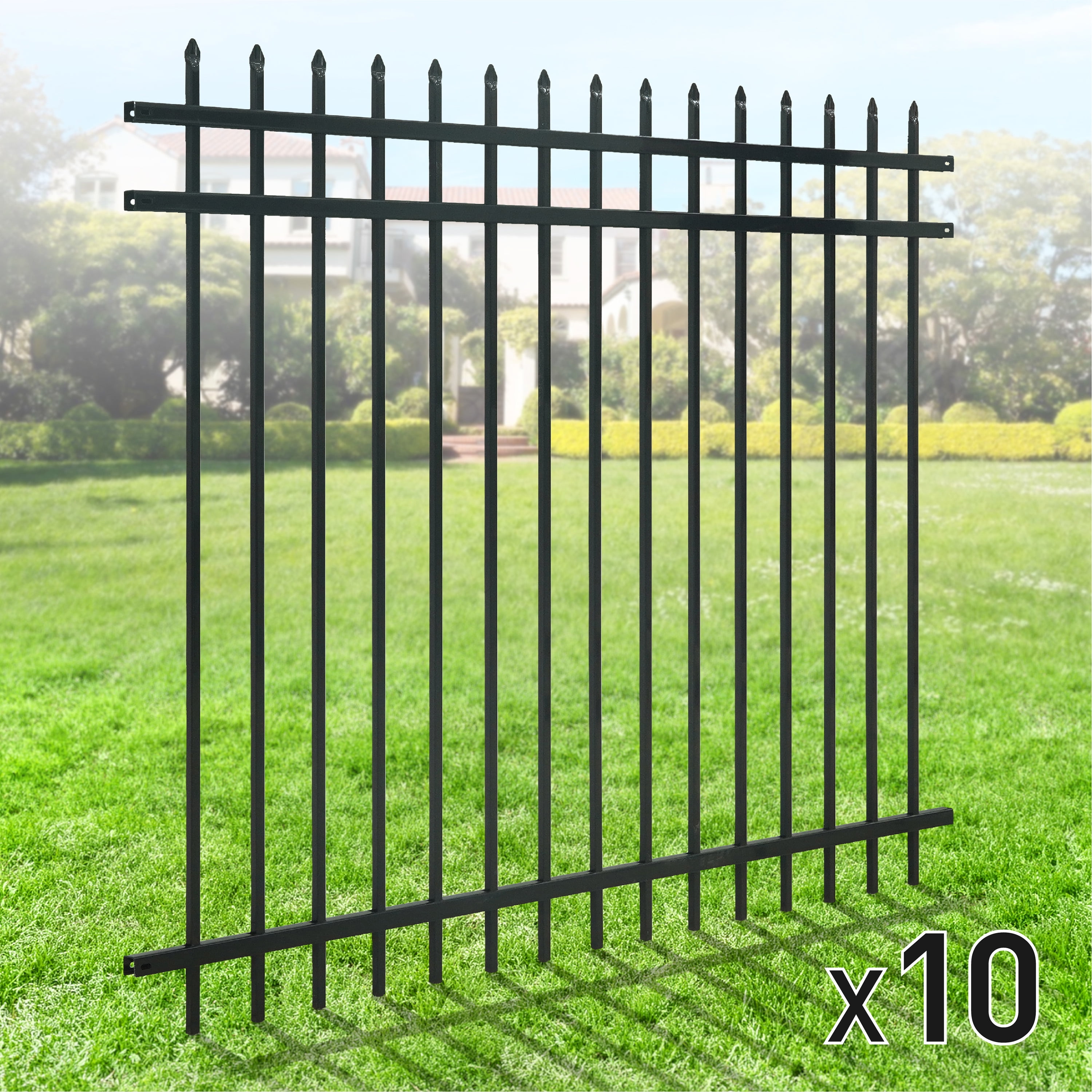 CAPHAUS Heavy Duty Pinnacle Fence Barrier Panel, 5FT Height X 6FT Width ...