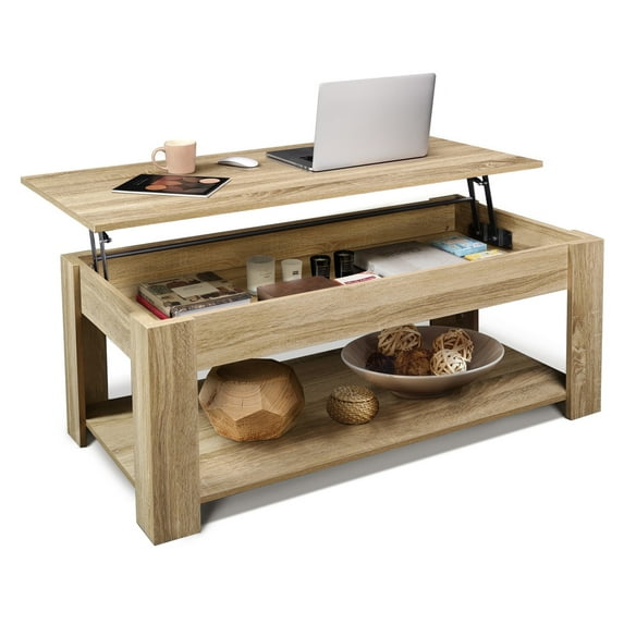 CAPHAUS Lift Top Coffee Table w/ Storage, Storage Coffee Table w/ Lift ...