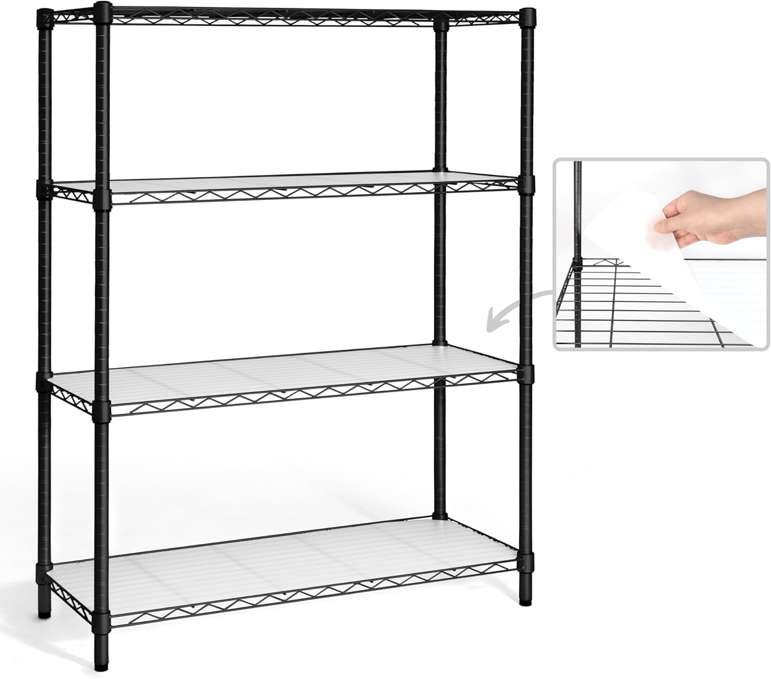 CAPHAUS NSF Adjustable Height Wire Shelving Unit w/Liner, Basement ...