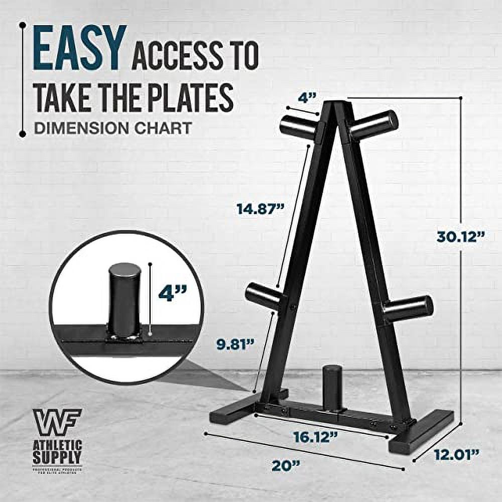 CAPHAUS Olympic Weight Plate Rack, A Frame Weight Plate Tree for 2-Inch ...
