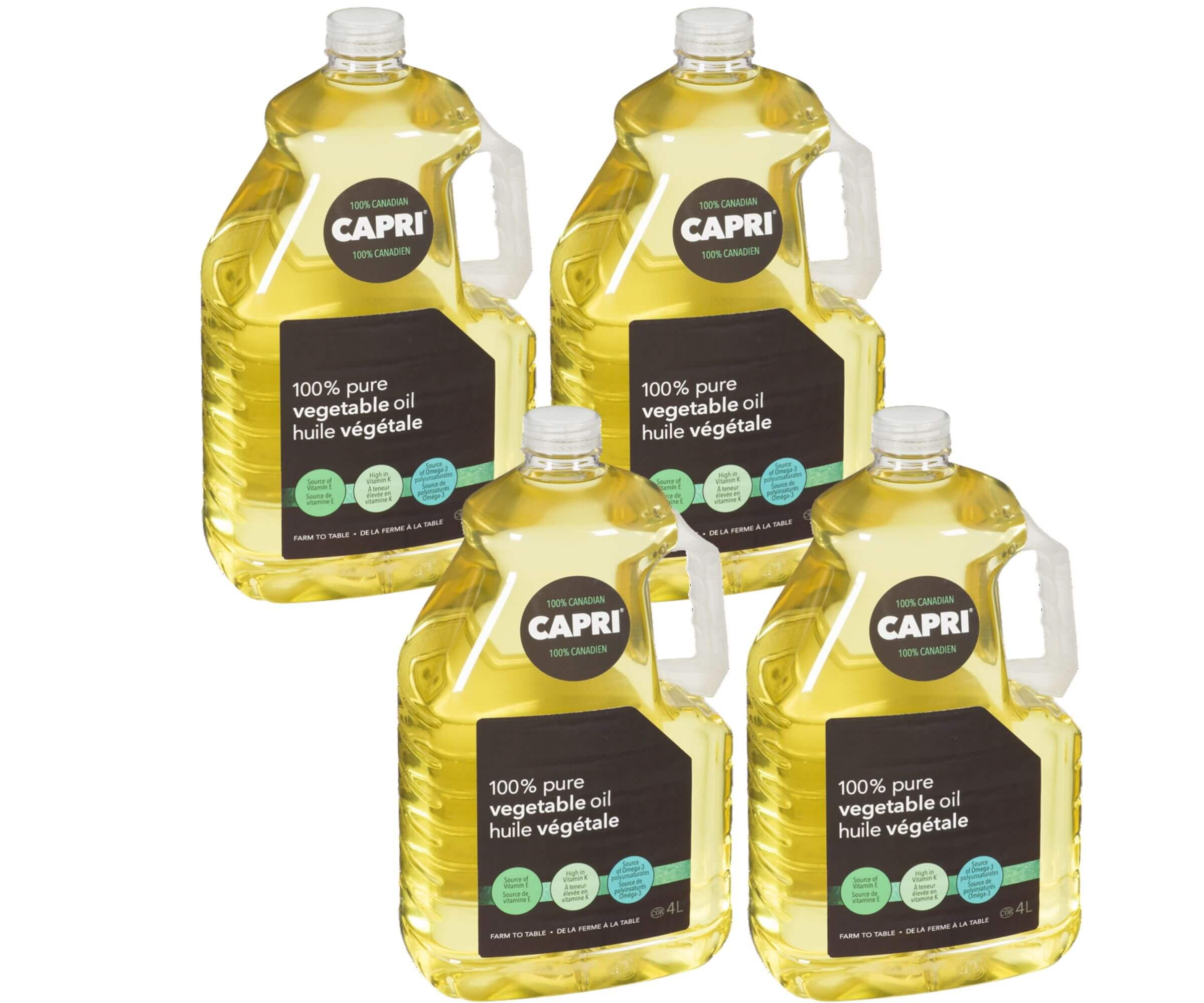 CAPRI Pure Vegetable Oil - 4L | Versatile & Healthy Cooking Oil for All ...