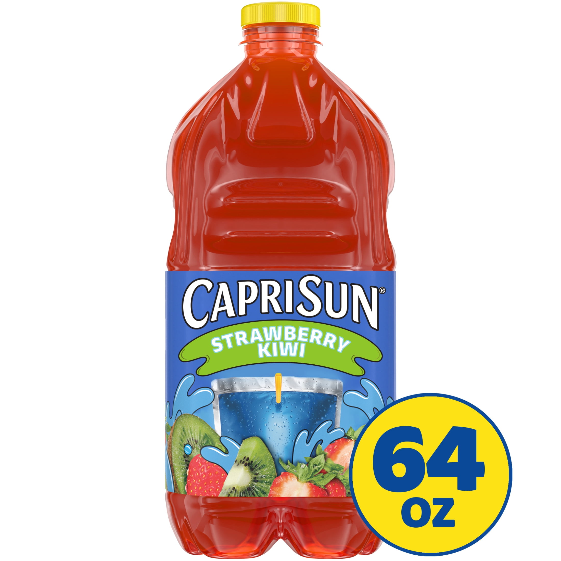 Capri Sun Strawberry Kiwi Flavored Juice Drink Blend from concentrate with other natural flavors ...