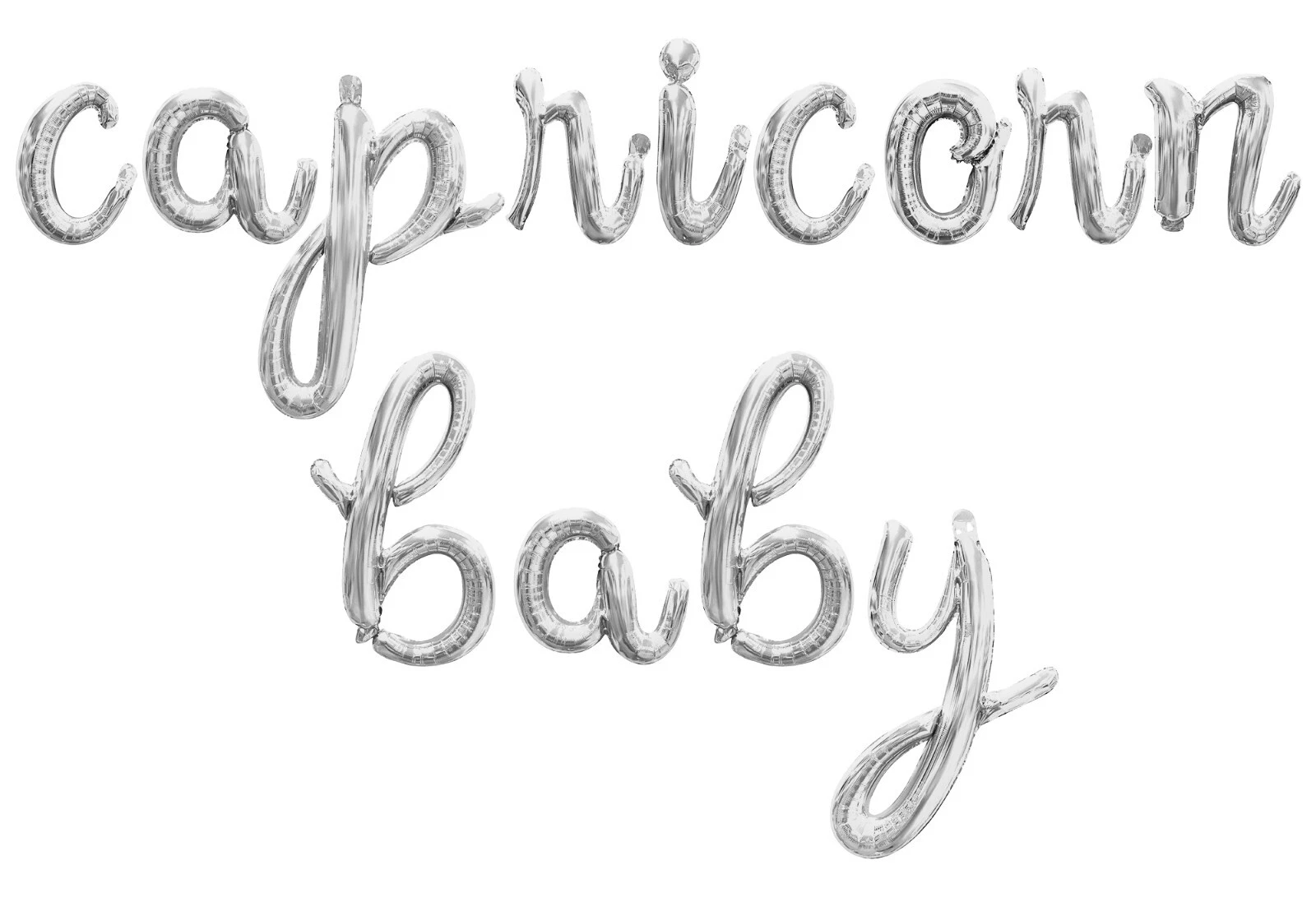 CAPRICORN BABY Cursive Script Letter Balloon Banner - Birthday Party ...