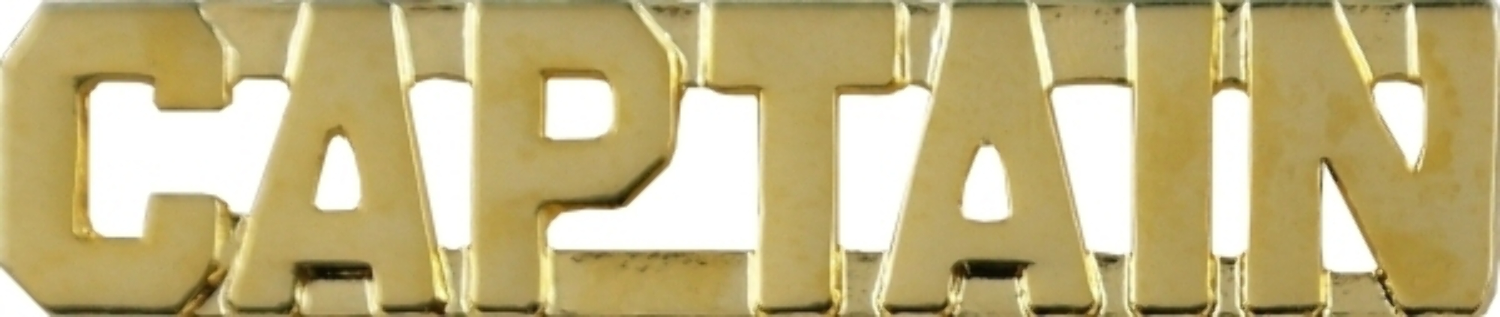 CAPTAIN Die Struck Letters, 2 Posts Clutch Backs, Pairs, 3/8 High ...