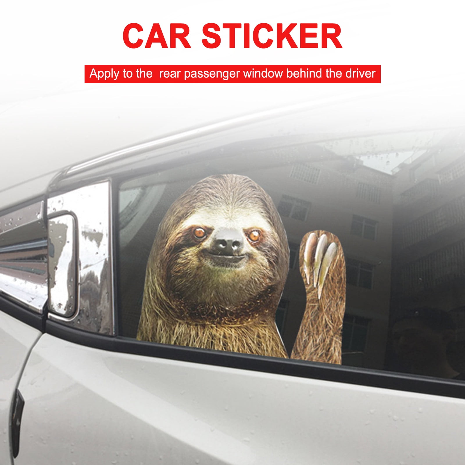 CAPTAIN EXPRESS TRADING INC Sloth Waving Universal Automotive Decals ...