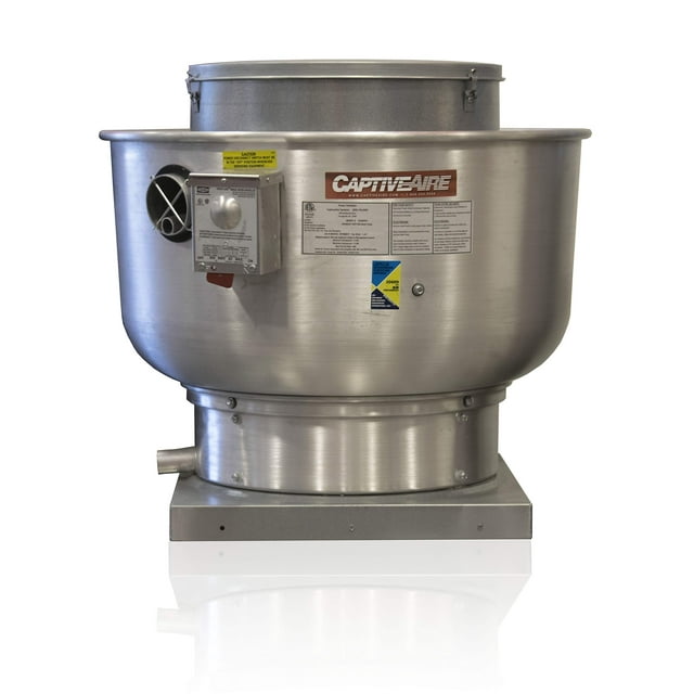 CAPTIVE-AIRE Restaurant Canopy Hood Grease Rated Exhaust Fan- Direct ...