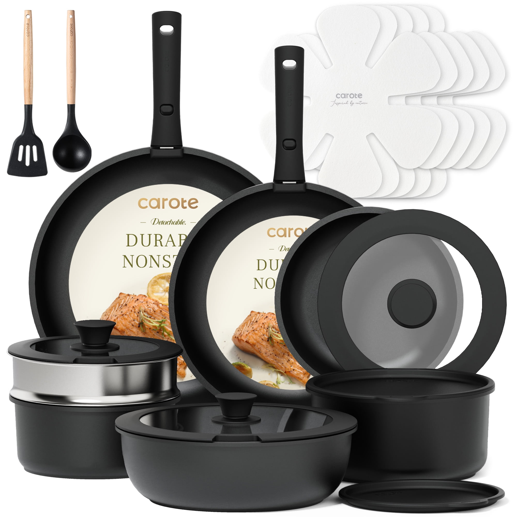 DH 21PC SET - Nonstick Cookware Set - Stackable & PFOA-Free - Walmart.com