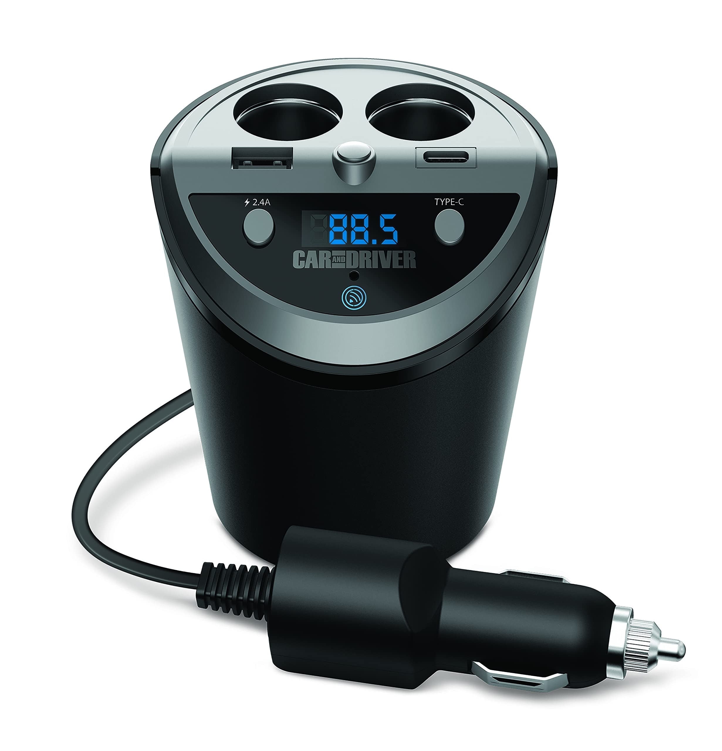 Car and Driver Smart FM Transmitter Bluetooth Cup Holder with Alexa ...