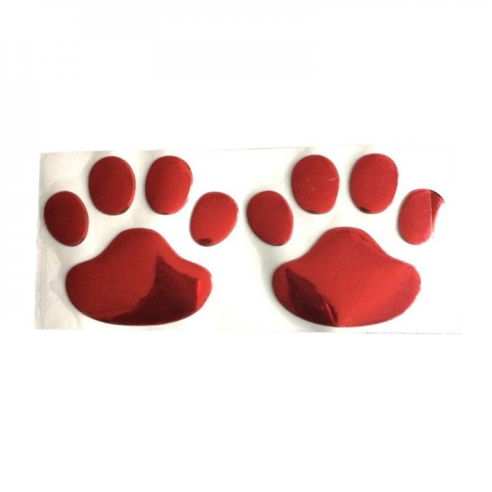 CAR Dog Paw Print Sticker Car Sticker Design Paw 3D Animal Dog Cat Bear ...