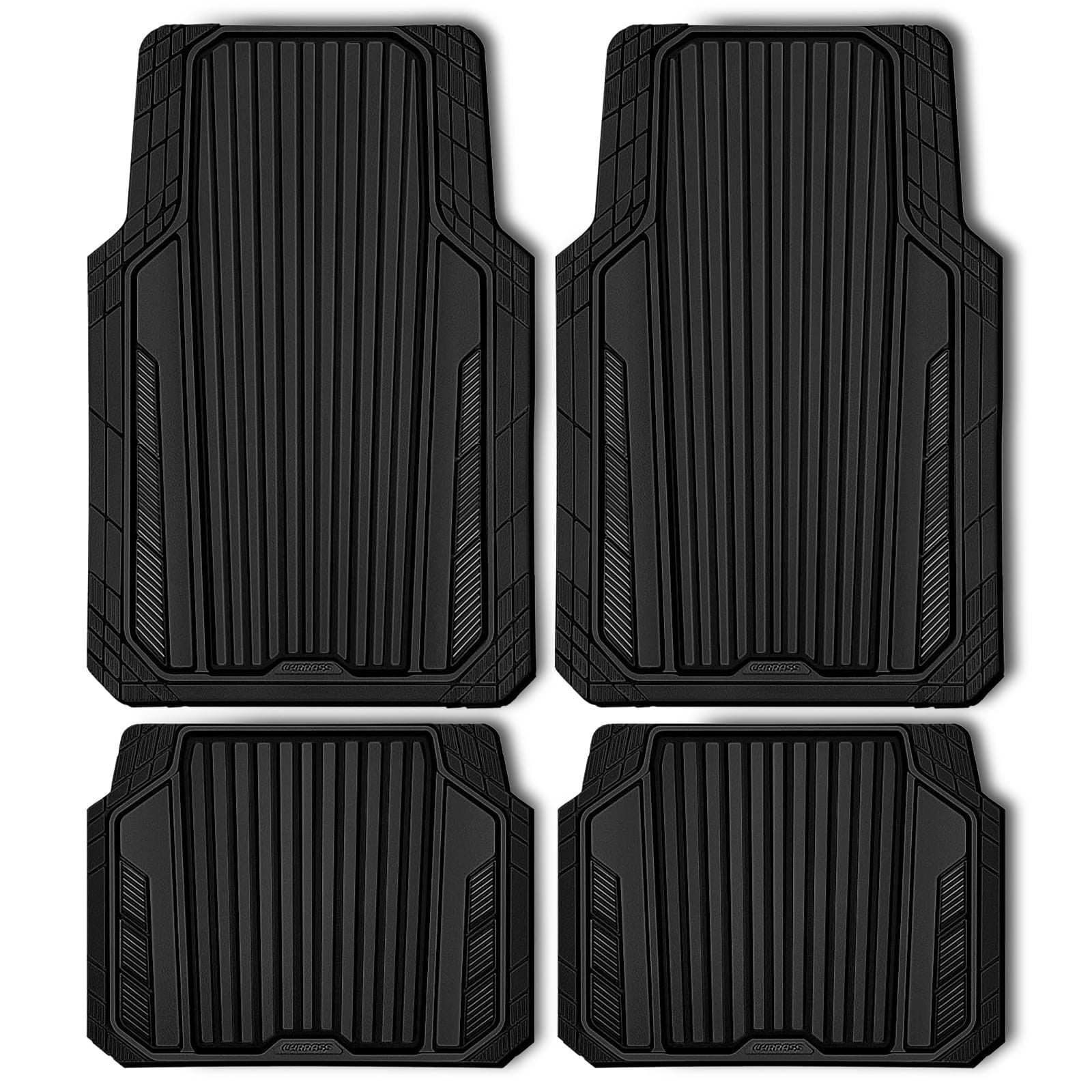 CAR-GRAND, Heavy Rubber Car Floor Mats, Deep Waterproof, All Weather ...