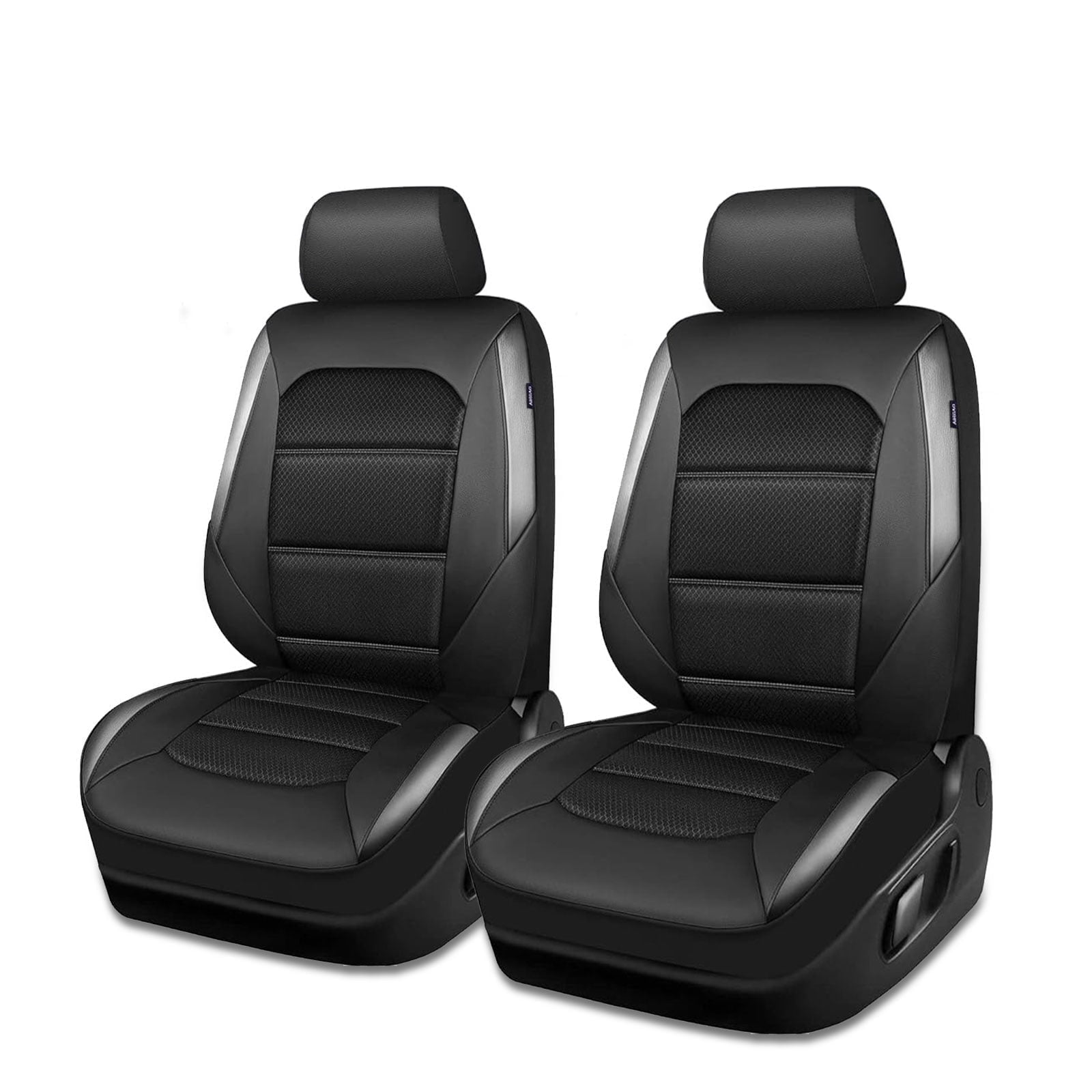 CAR GRAND Memory Foam Car Seat Covers, Leather Mesh Universal Fit ...
