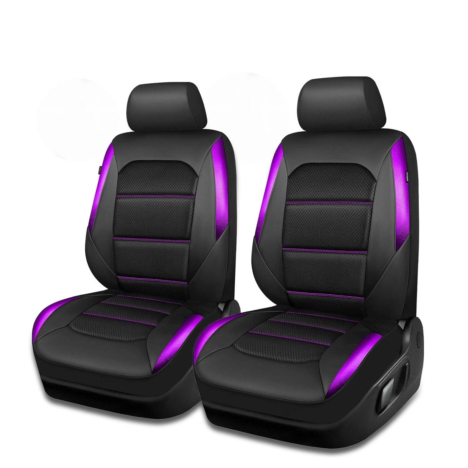 CAR GRAND Memory PU Leather Car Seat Covers, Universal Fit Front Pair ...