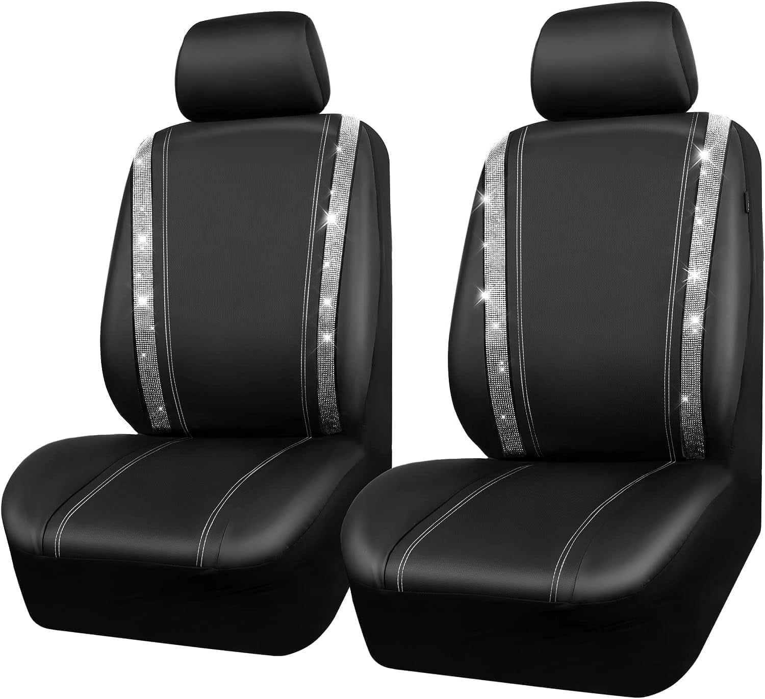 CAR PASS Bling Car Seat Covers Front Pair, Shining Rhinestone Diamond ...