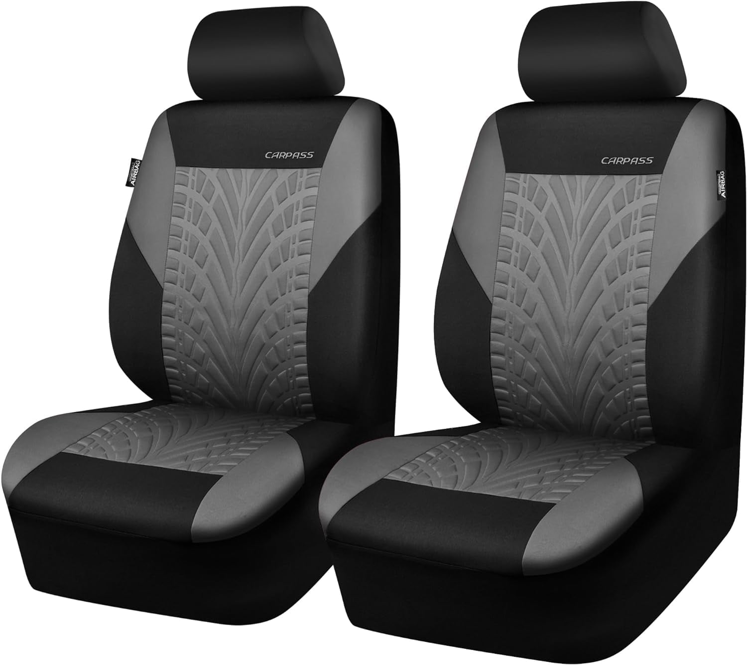CAR PASS Car Seat Covers Two Fronts 3D Tyre Print Automotive Interior ...