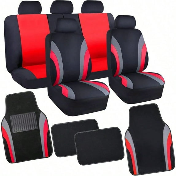 CAR PASS Line Rider Sporty Car Seat Covers Full Set with 4Pcs ...