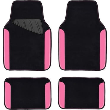 5pcs Pink Bling Leather Car Mats Shining Diamond Rhinestones Sparkly ...