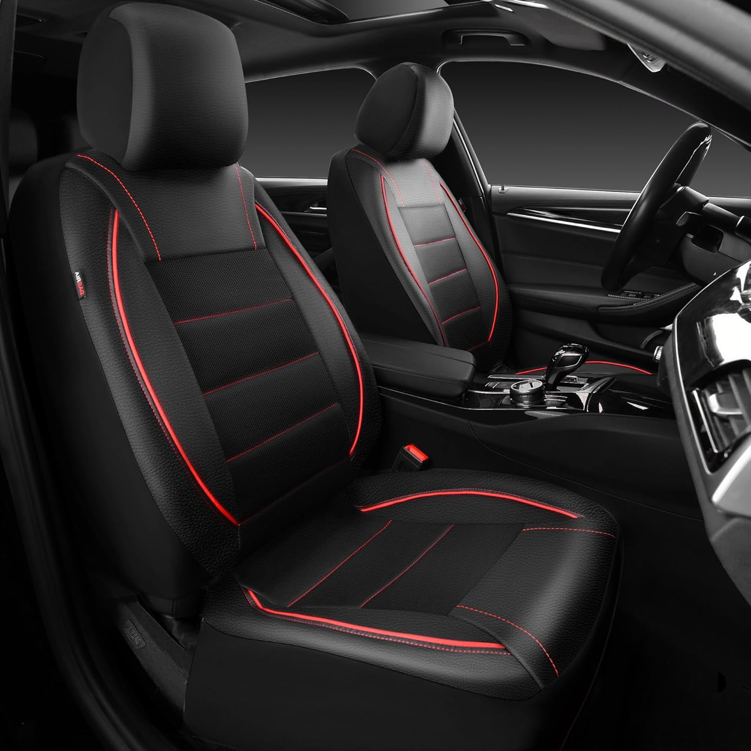 CAR PASS Universal FIT Piping Leather Car Seat Cover, for suvs,Van ...