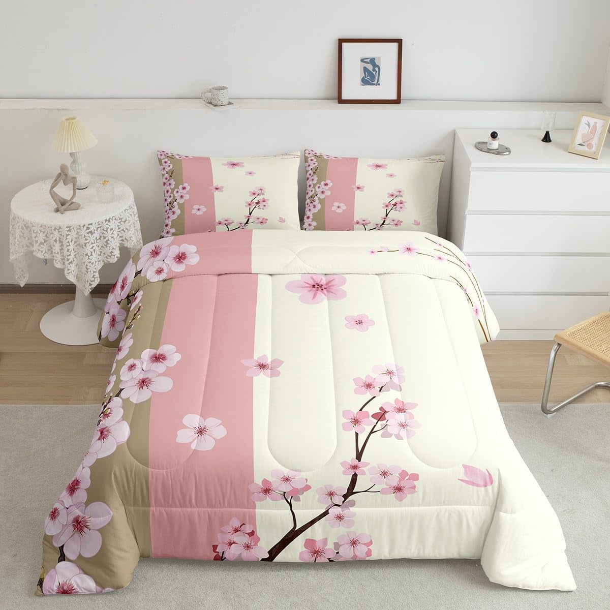CAR Print Bedding 3 Piece Western Farmhouse Decor Comforter Set for ...