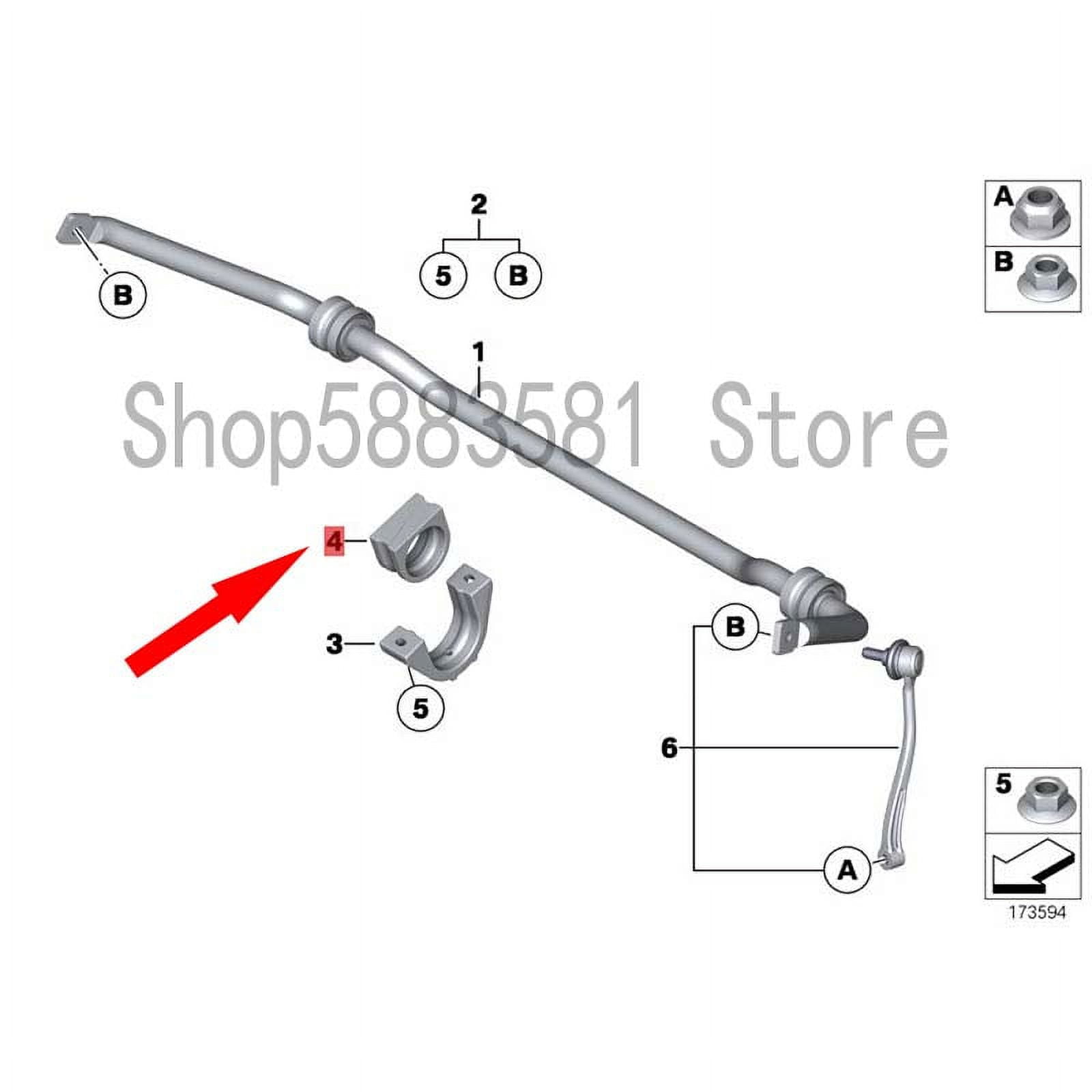 CAR balance rod rubber sleeve rubber bearing bm wE60 525D E60 545I E60 ...