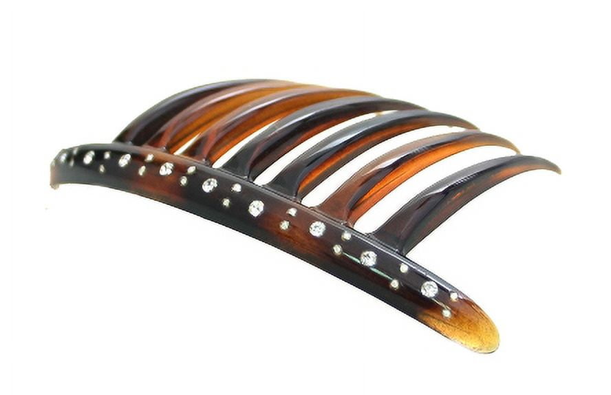 CARAVAN JEWELED 7 TOOTH FRENCH TWIST COMB IN TORTOISE SHELL AND ...