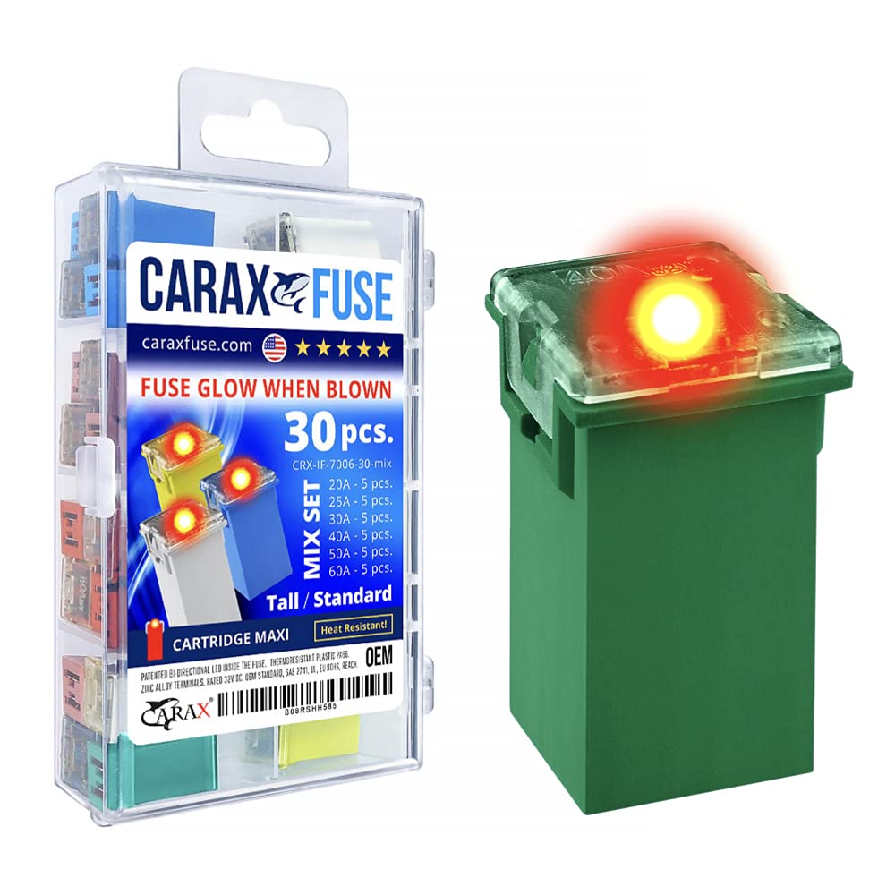 CARAX Glow Fuse – Premium Fuse Cartridge Tall Standard Fuse – Mix Kit ...