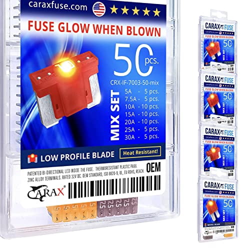 CARAX Glow Fuse – Premium Fuse Low Profile Mini Micro Blade ATT/LP-Mini ...