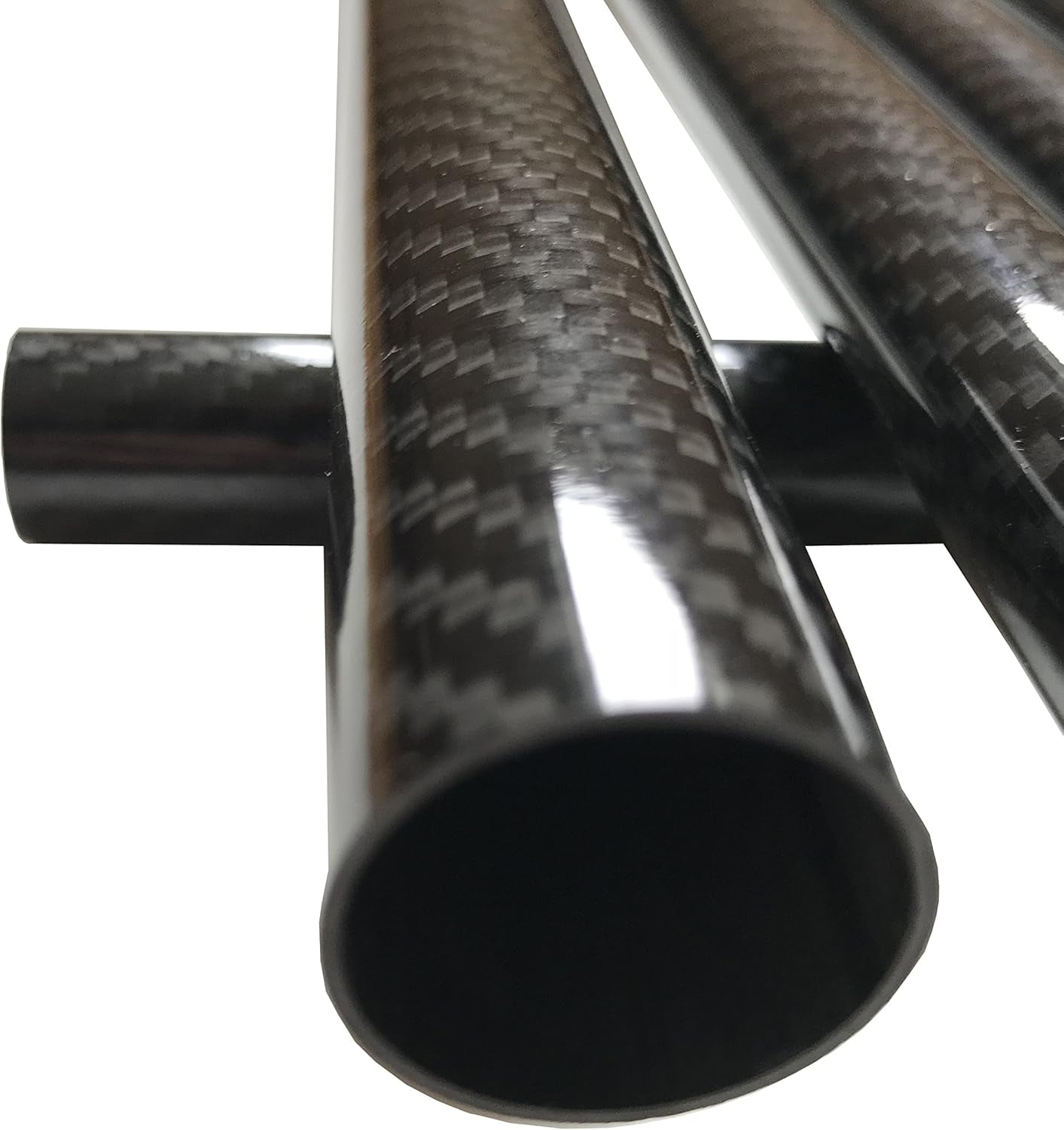 CARBON FIBER TUBE - Black - 10mm X 8mm X 1000mm - Hollow carbon fiber rods - Glossy carbon tubes ...