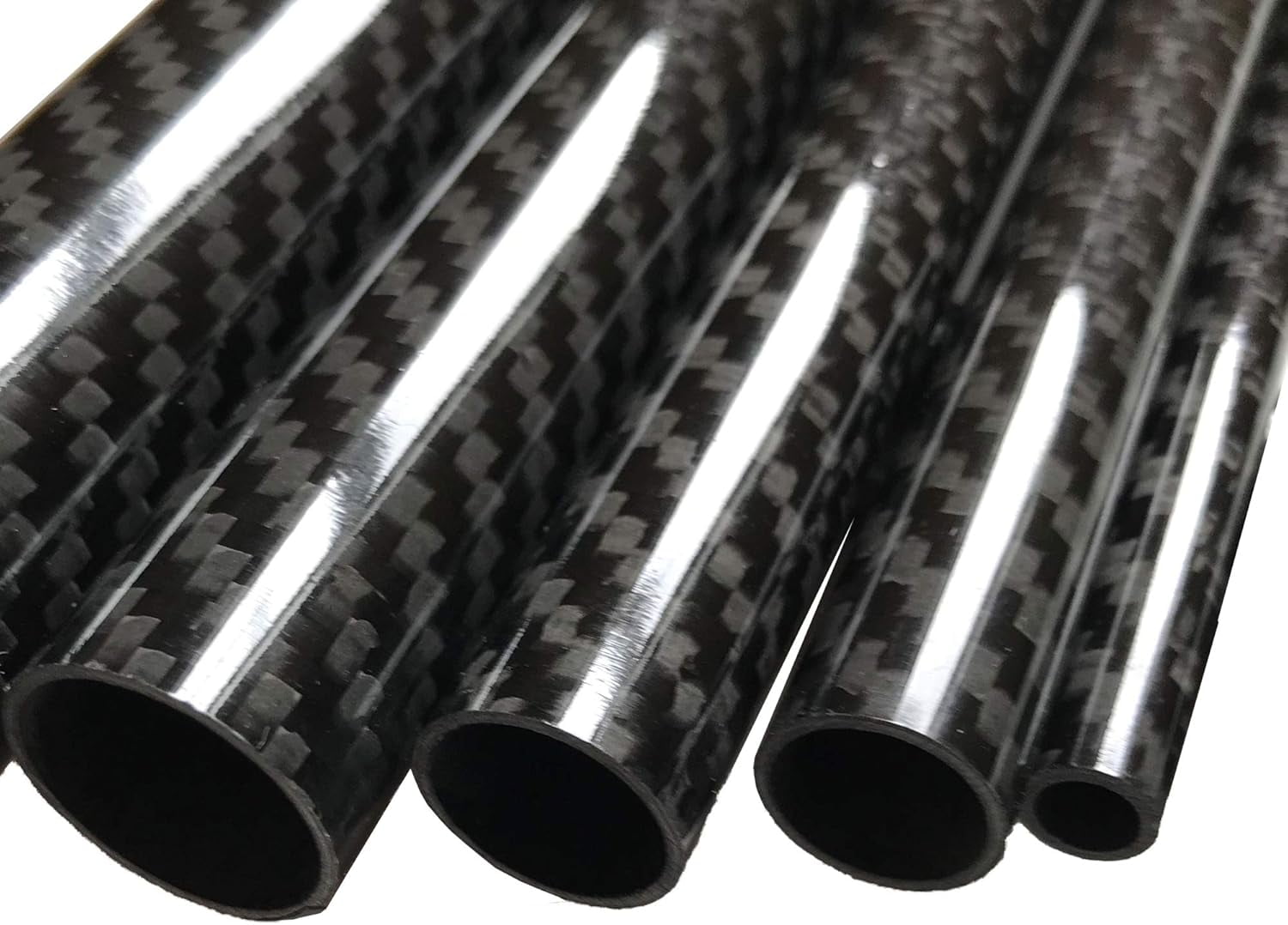CARBON FIBER TUBE - Black - 14mm X 12mm X 1000mm - Hollow carbon fiber rods - Glossy carbon ...