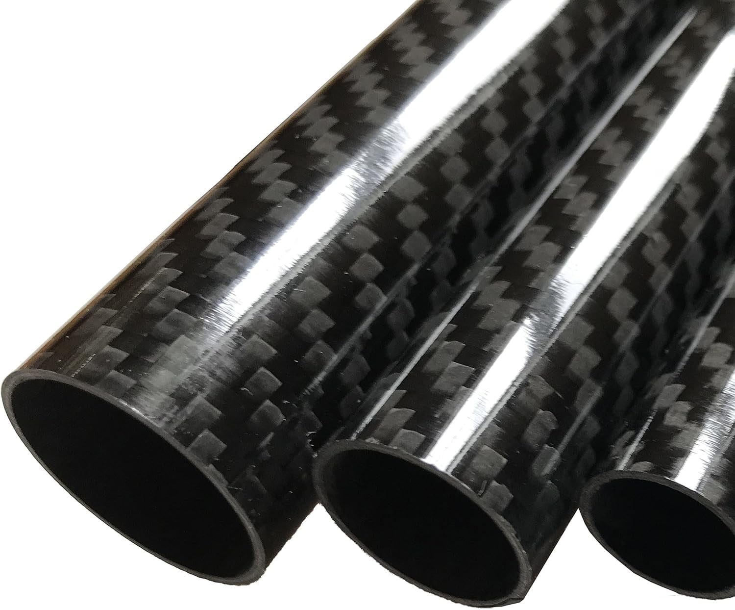 CARBON FIBER TUBE - Black - 20mm X 18mm X 1000mm - Hollow carbon fiber rods - Glossy carbon ...