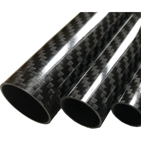 CARBON FIBER TUBE - Black - 20mm X 18mm X 1000mm - Hollow carbon fiber ...