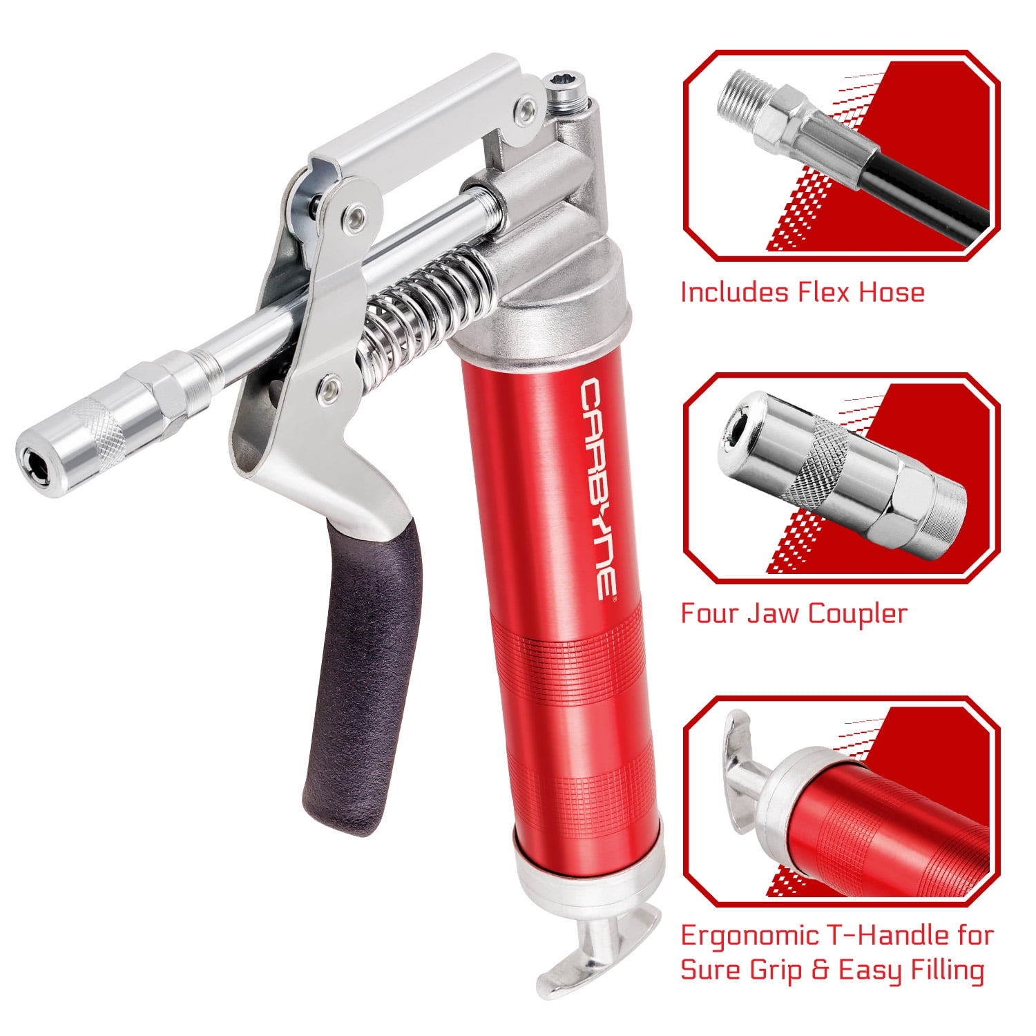 CARBYNE Mini Grease Gun - Pistol Grip, 3 Oz. Capacity, 3000 PSI ...