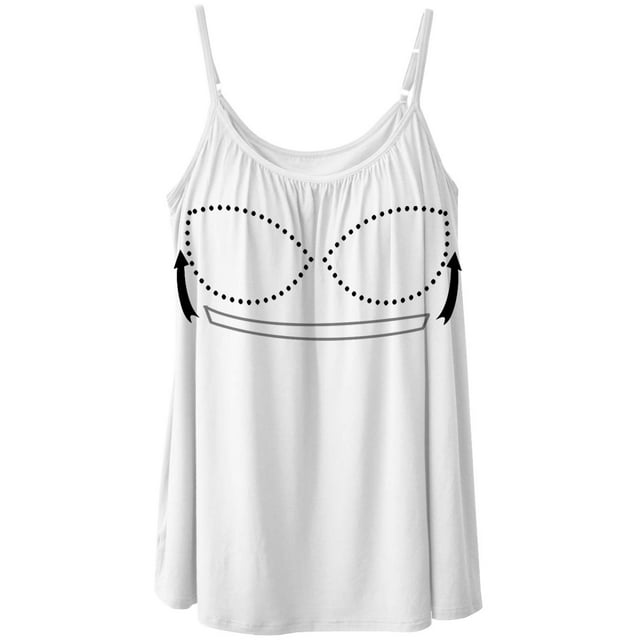 CARCOS Camisoles for Women with Built in Bra Adjustable Straps Plus ...