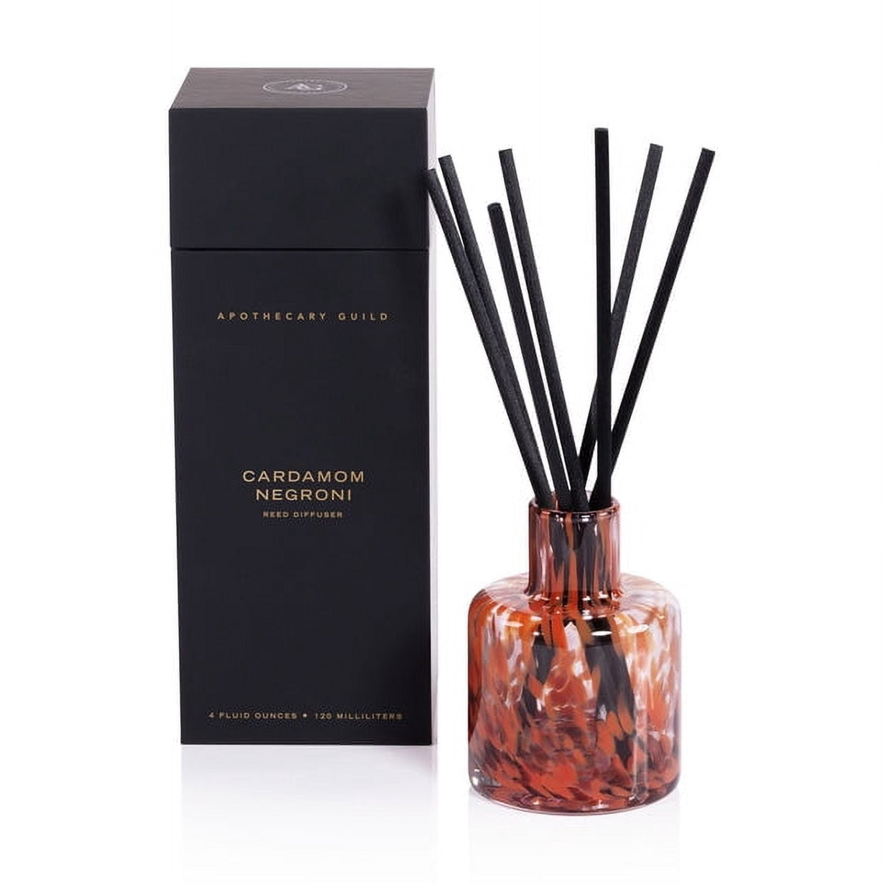 CARDAMOM NEGRONI Zodax Apothecary Guild Opal Glass Reed Diffuser - 4oz ...