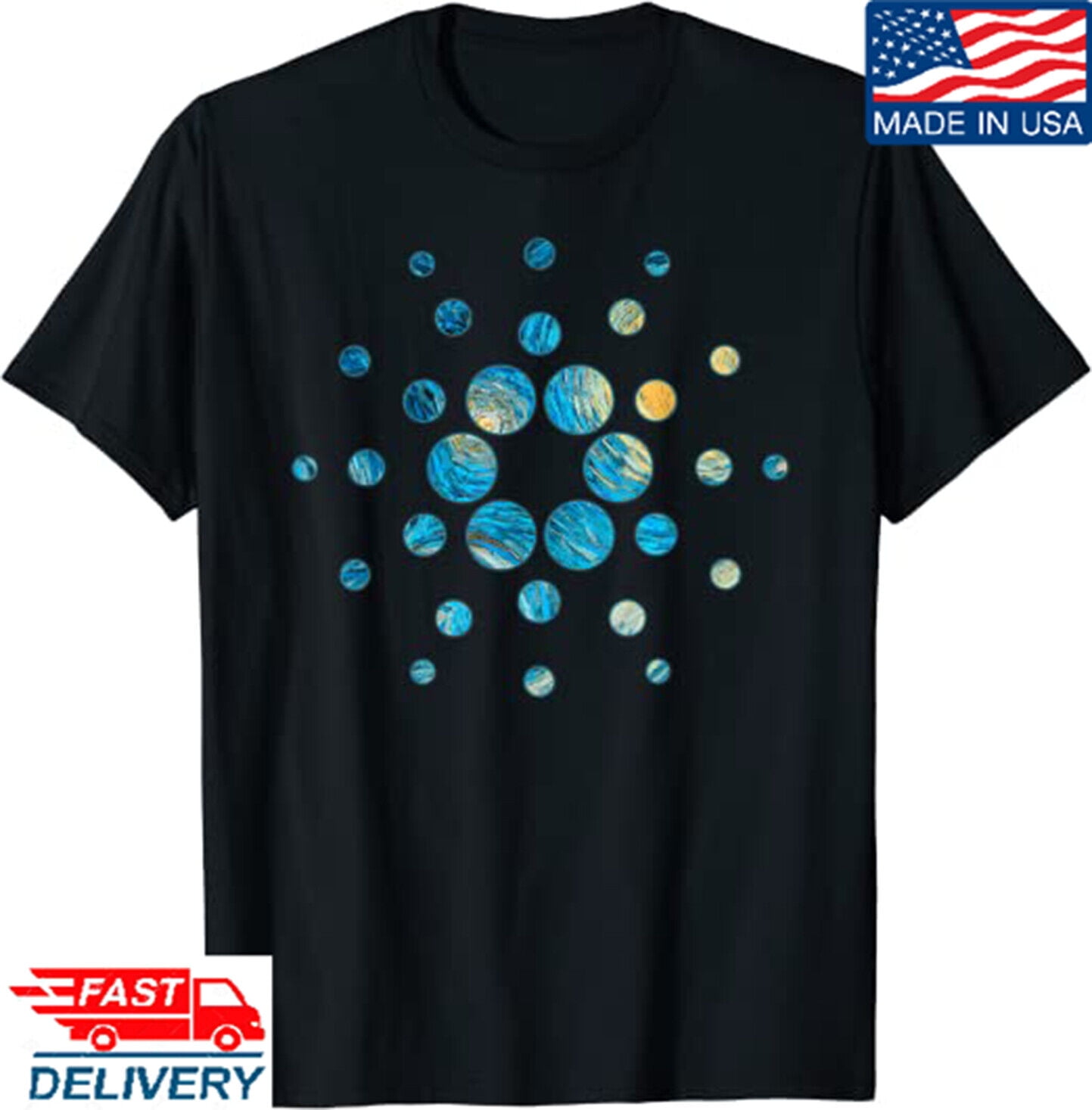 CARDANO Crypto ADA Coin Blockchain Cryptocurrency Cool Token T-Shirt ...