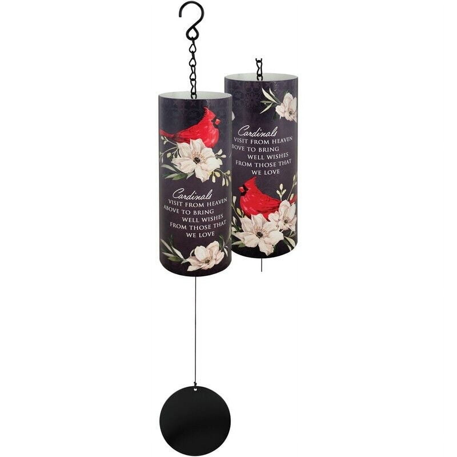 CARDINALS VISIT FROM HEAVEN Steel Cylinder Sonnet Memorial Wind Chime, by Carson - Walmart.com