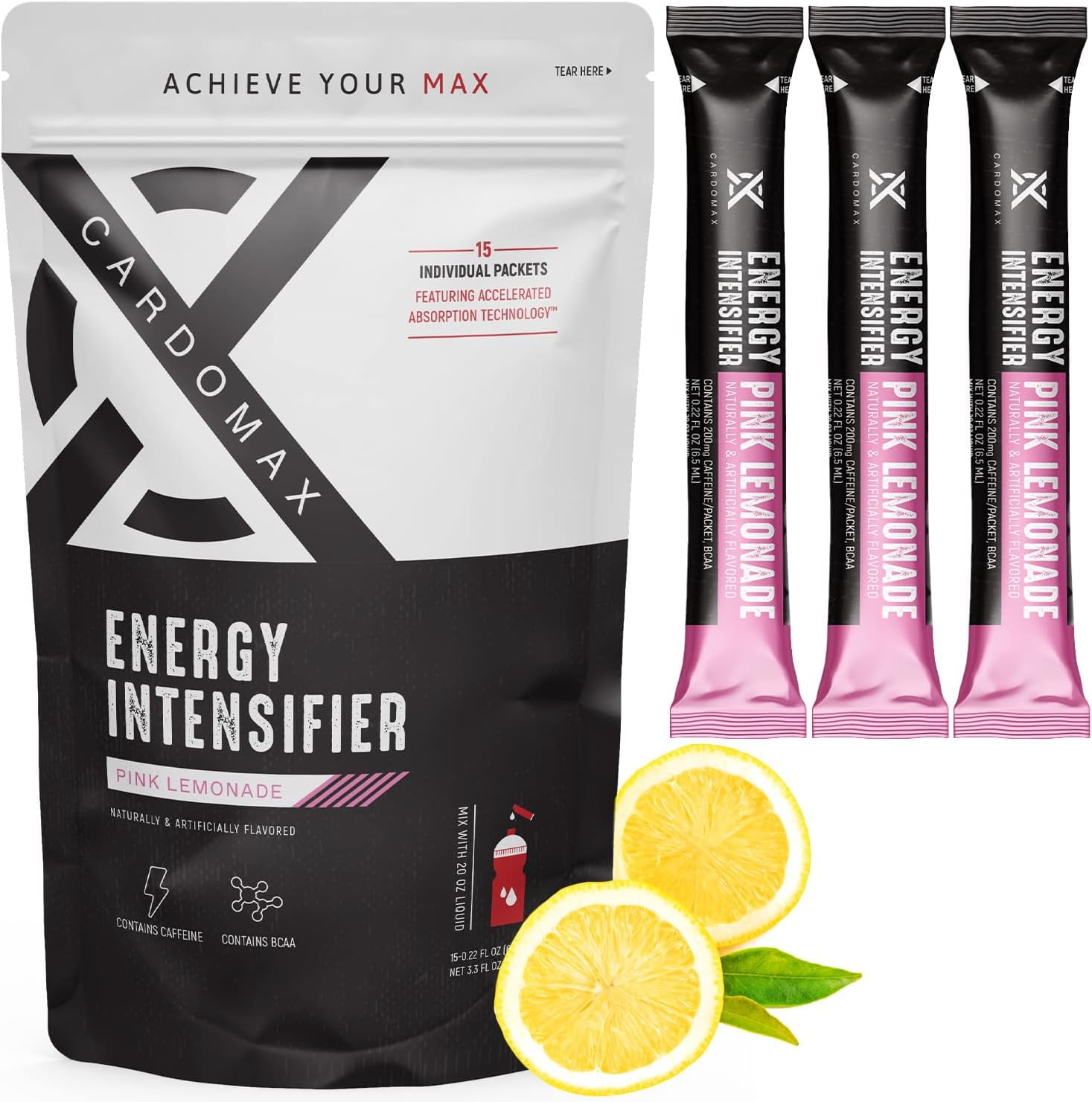 CARDOMAX Energy Intensifier, Pink Lemonade, Keto & Vegan, 200mg ...