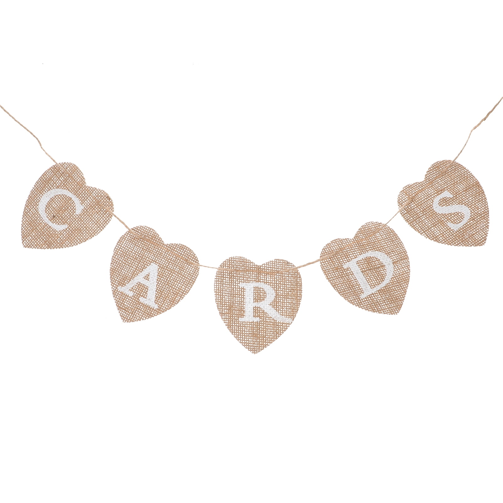 CARDS Heart Shape Hessian Bunting Banner Rustic Party Decoration ...