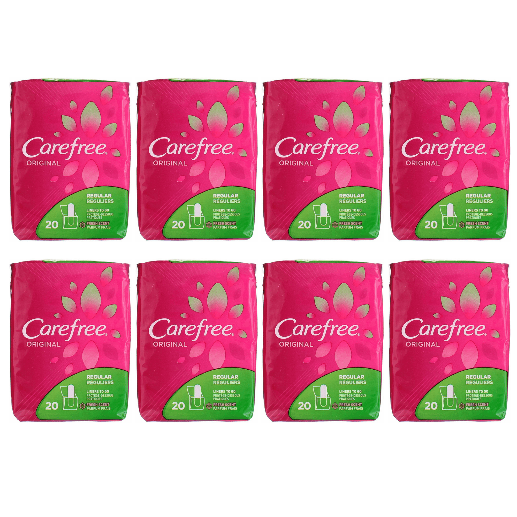 Carefree Pantiliners, Regular Fresh Scent, Cottony Cover, Baking Soda ...