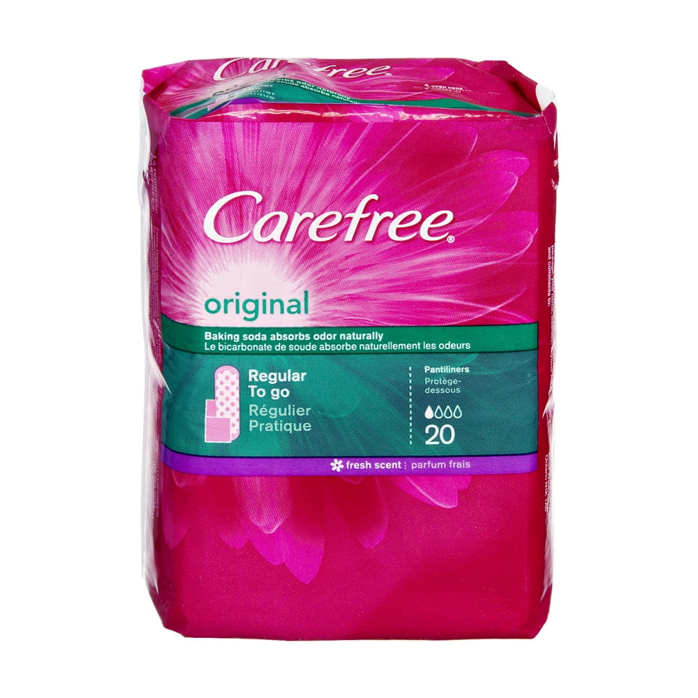 CAREFREE Original Regular To Go Pantiliners, Fresh Scent 20 ea ...