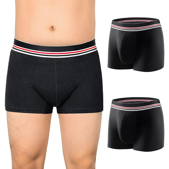 CARER Mens Incontinence Underwear Boxer Briefs Washable 2 Pack Reusable ...