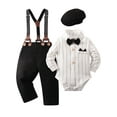 CARETOO Baby Boy Clothes 0-24M Infant Formal Dress Shirt Suspender ...