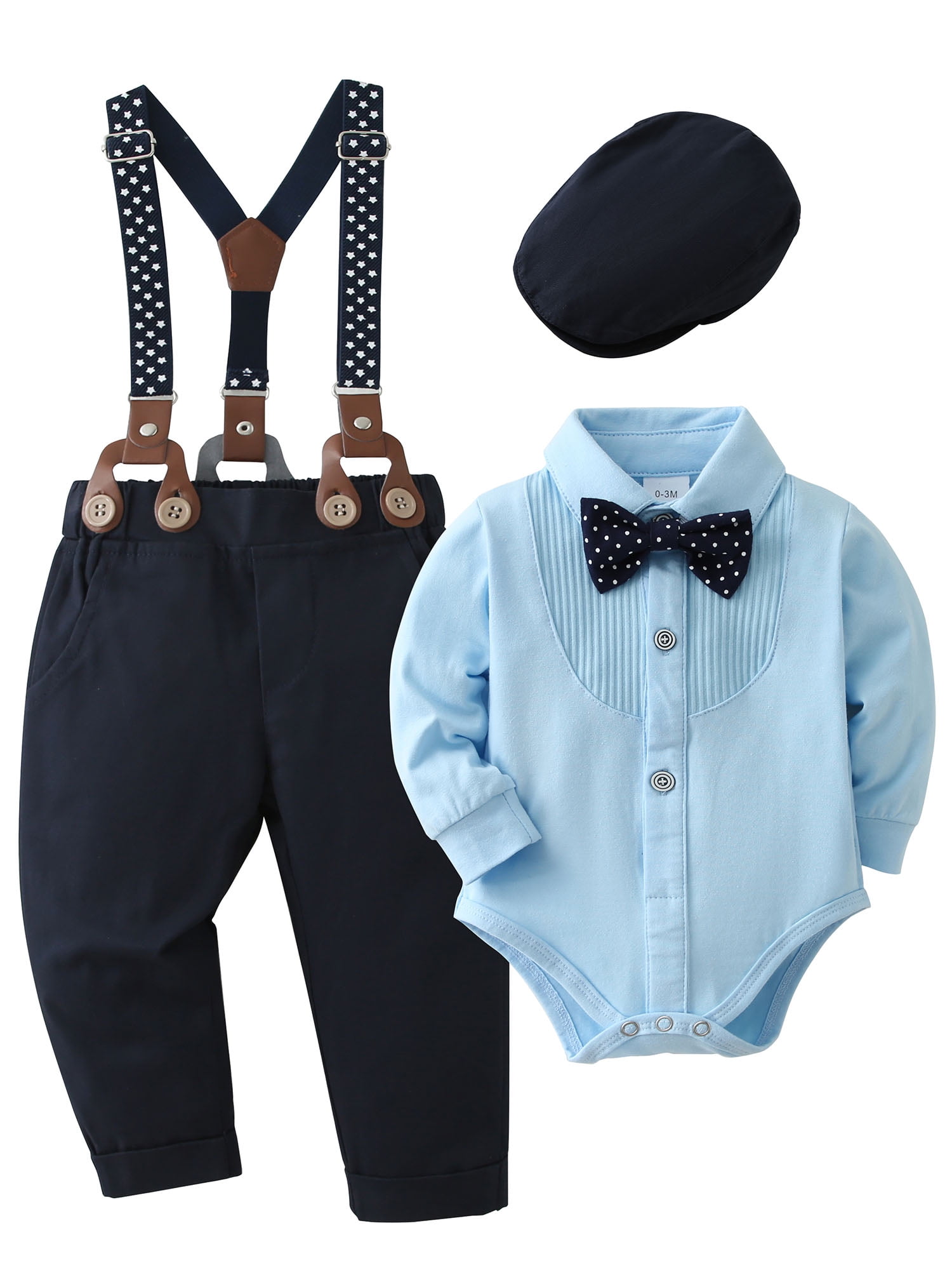 CARETOO Baby Boy Clothes Suit 0-24 Months Infant Gentleman Outfits ...