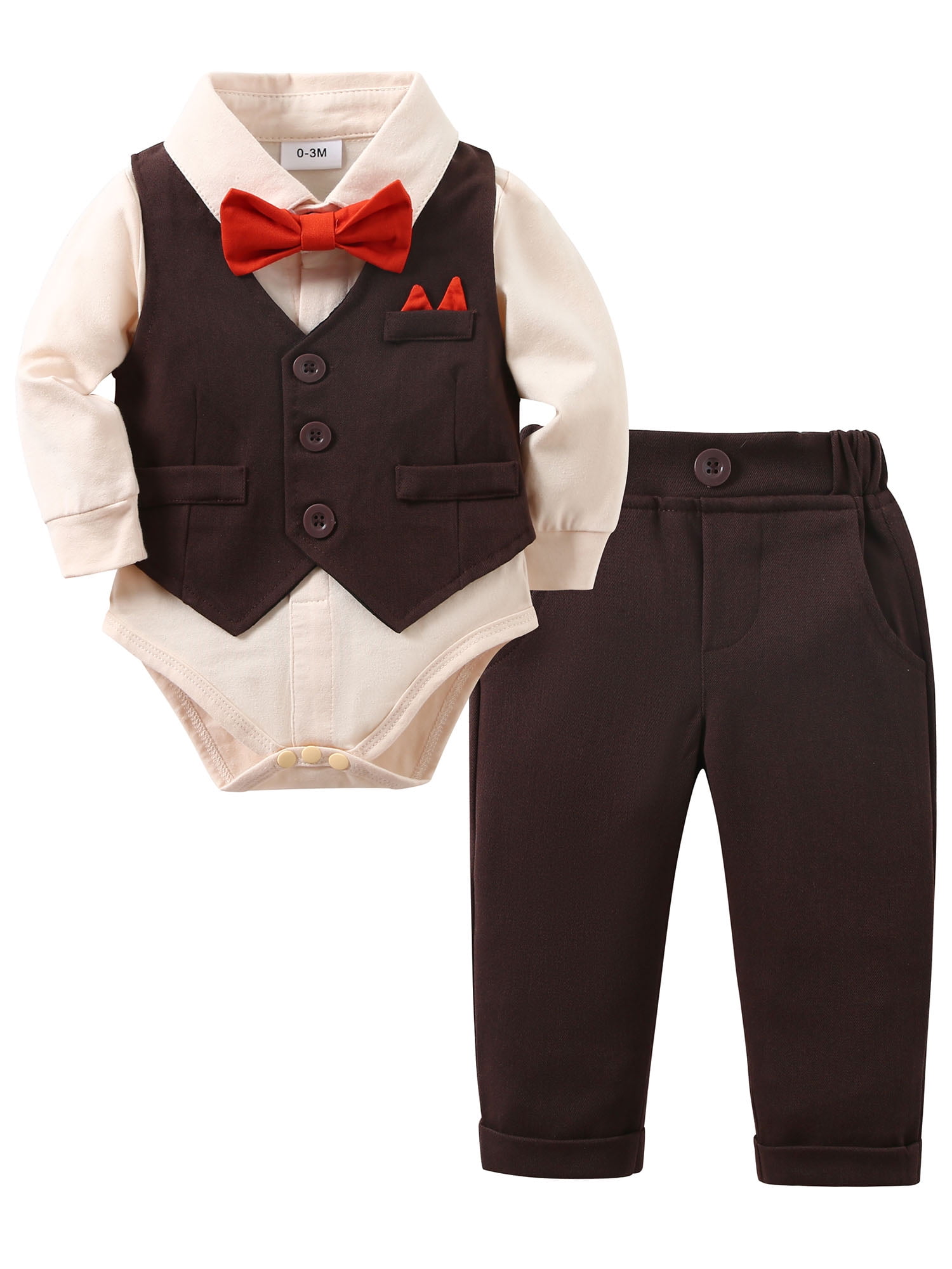 CARETOO Baby Boy Clothes Suit 0-24 Months Infant Gentleman Outfits ...