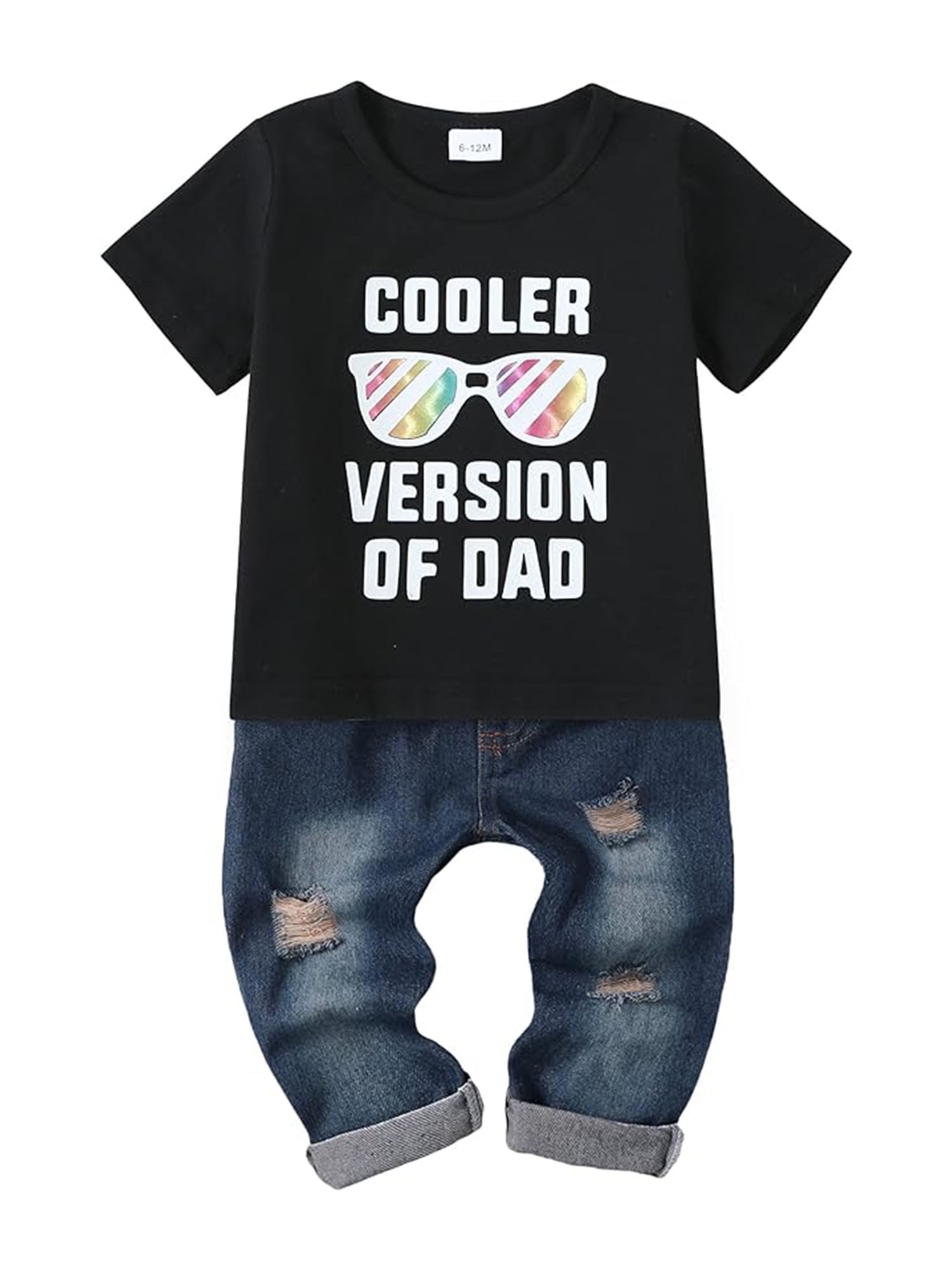 CARETOO Toddler Baby Boy Clothes Outfit Short Sleeve Letter T-shirt ...